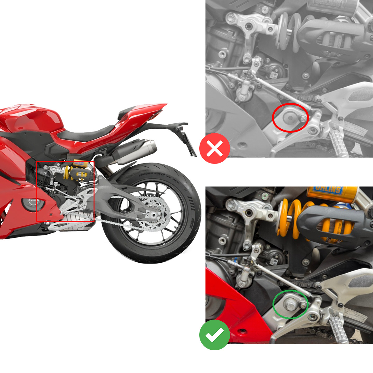 Cavalete central adequado para Ducati Panigale V2 / S 25-26 Cinza ...