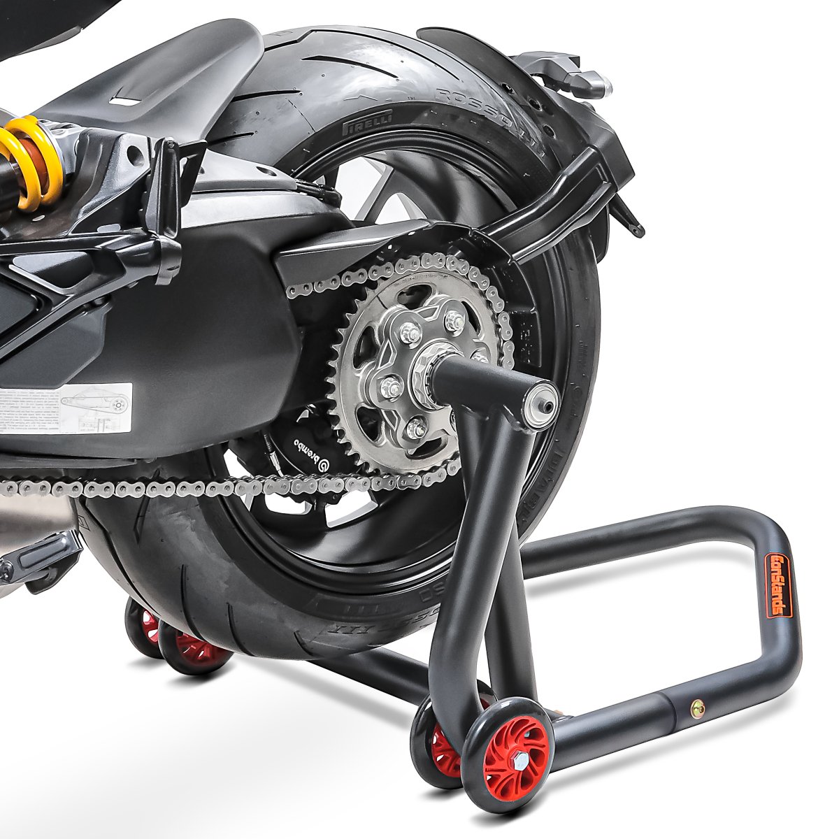 Single Sided Rear Paddock Stand for Ducati 848 Evo 11-13 One-POM black ...