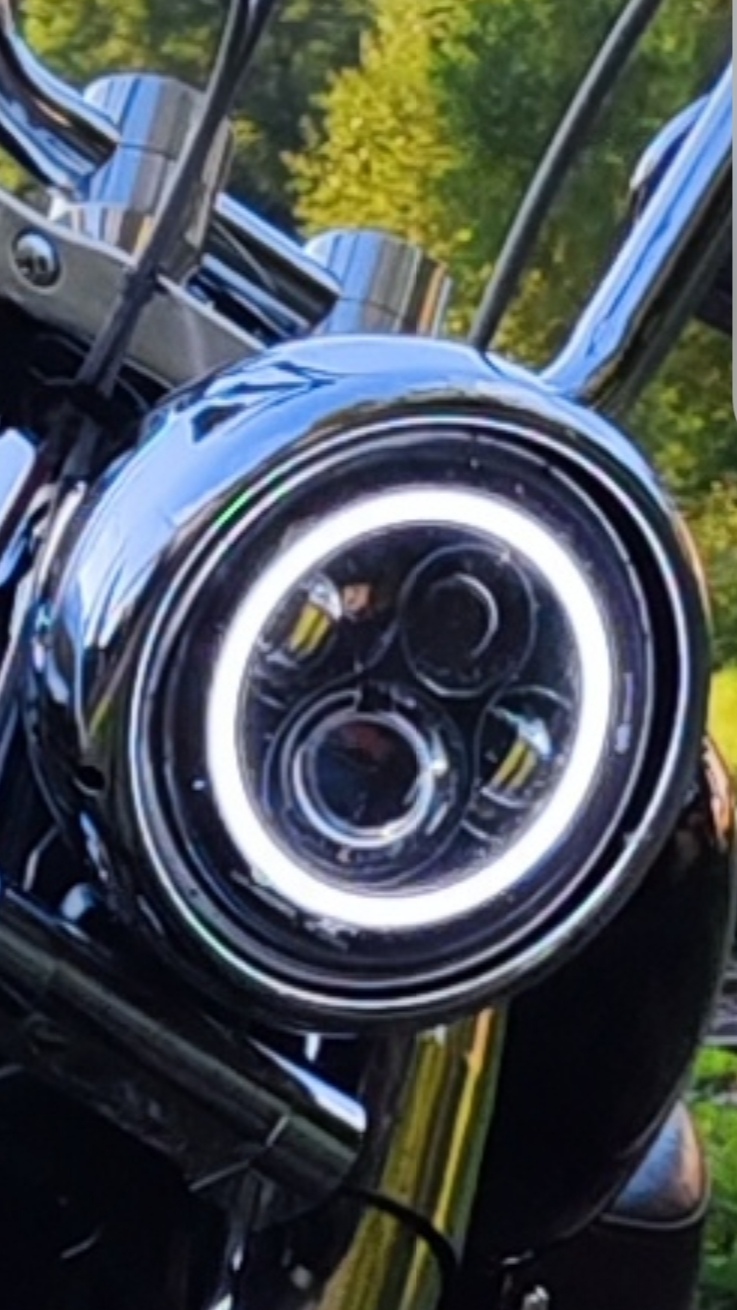 LED Scheinwerfer Motorrad 7" Universal Hauptscheinwerfer Tagfahrlicht ...